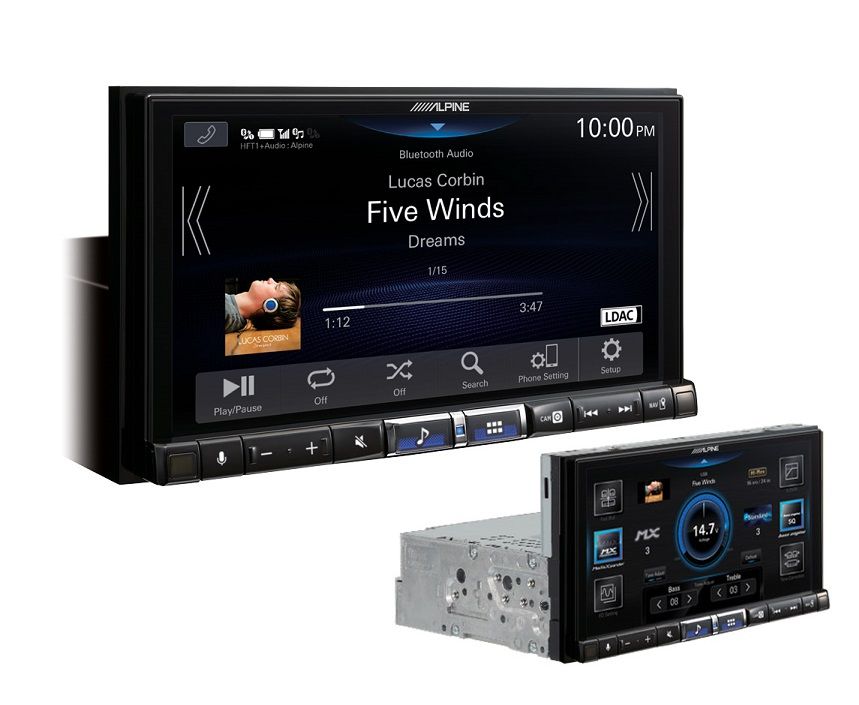 Alpine iLX-705D 2-DIN-Autoradio und Digital Media Station mit 7-Zoll-Touchscreen, DAB+, Apple ...